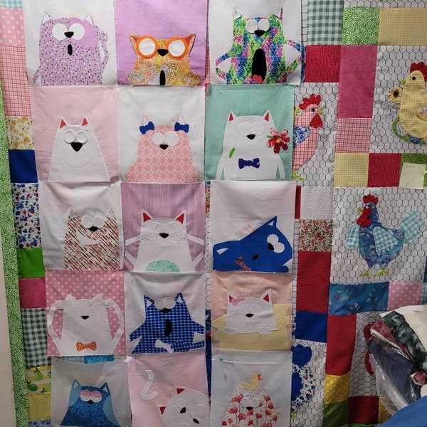 Cats Quilt Pattern - Etsy