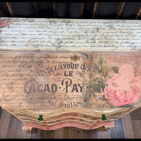 STENCIL 'french Script' Chic Vintage Letter, Furniture, Home Decor ...