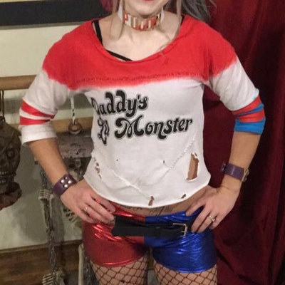 Red and Blue Shorts. Metallic Cosplay Boy Shorts. Shiny Halloween ...