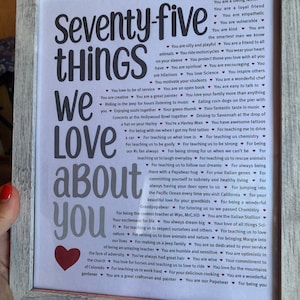 100 REASONS We Love You Personalized 100 Things We Love About - Etsy