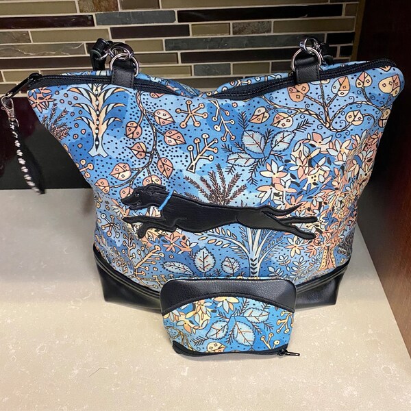 Greyhound/whippet Purse, Appliqued Greyhound/whippet Handbag - Purse ...