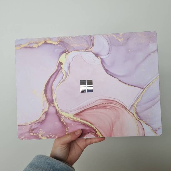 Rose Gold Liquid Marble Surface Laptop Protective Skin | Chic Marble ...