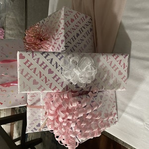 Name Wrapping Paper, Personalized Custom Gift Wrap, Baby Shower, Kids ...