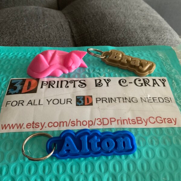 Personalized Keychain, 3D Printed to Your Custom Specifications ...
