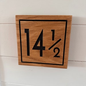 Solid Oak House Sign Plaque Handmade Personalised Road Name and House ...