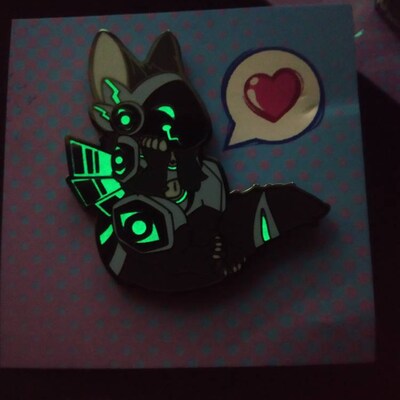 Glow in the Dark Protogen Pins - Etsy