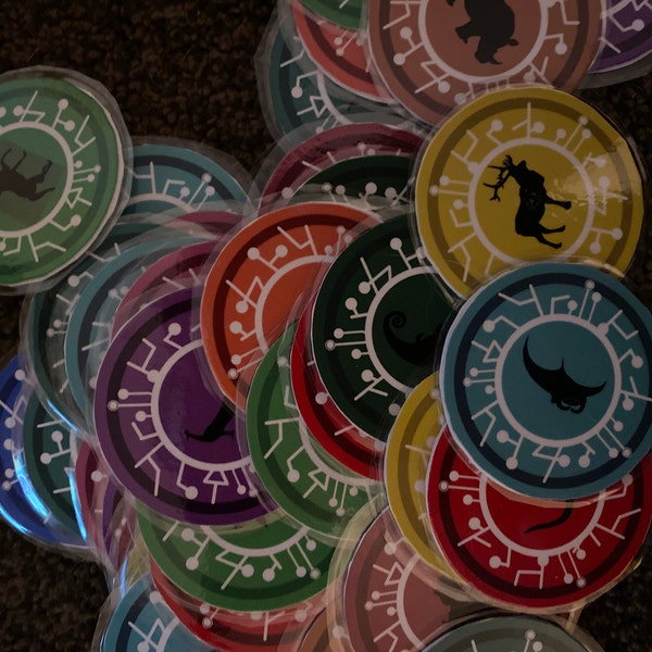 Set of 48 "creature Power" Discs (inspired), 2.5" PRINTABLE PDF Digital ...