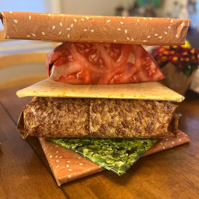 Cheeseburger Wrapping Paper Set Funny Gift Wrap for Multiple Presents ...