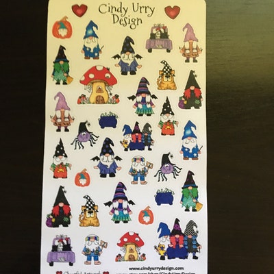 Halloween Gnomes Cute Stickers Planner Stickers Bullet - Etsy