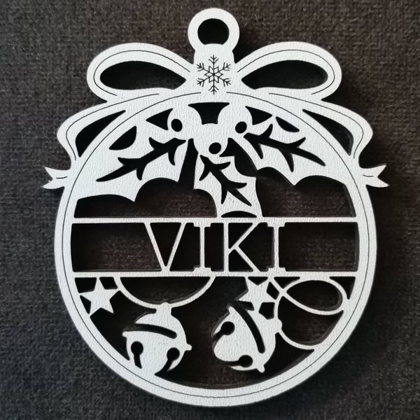 Christmas Ornament With Editable Files. Personalizable Three Designs ...