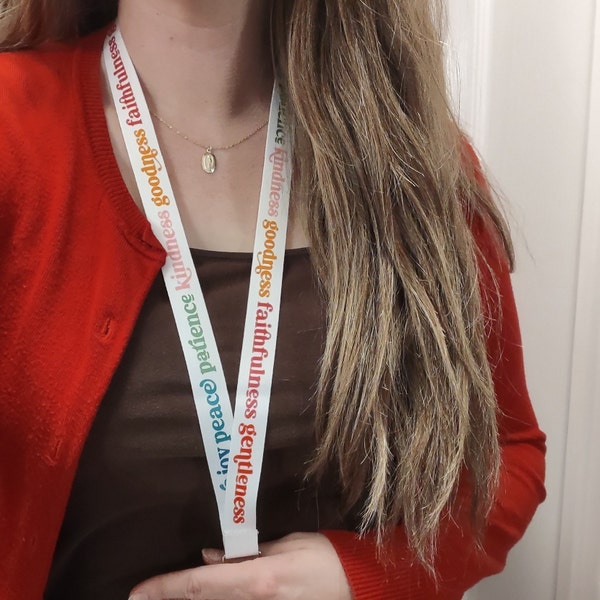 The Fruits of the Holy Spirit Lanyard | Catholic Gift for Teachers ...