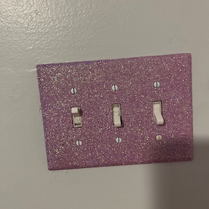 Light Purple Glitter Iced Lavender Light Switch & Outlet Covers Rustic ...