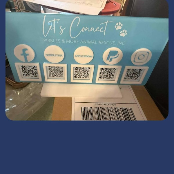 QR Code / 2 Codes / Social Media Sign / QR Code Sign / SIZE 4.5x5.25 - Etsy