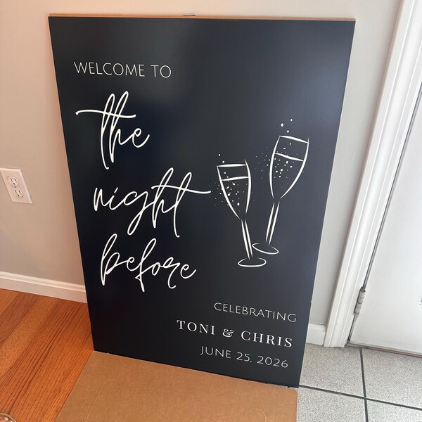 Personalized Welcome Sign, Welcome to the Night Before Rehearsal Dinner ...