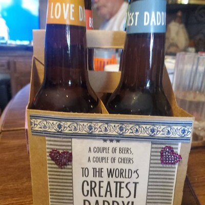 First Time Dad Beer Labels Fathers Day Gift for Daddy to Be New Dad ...