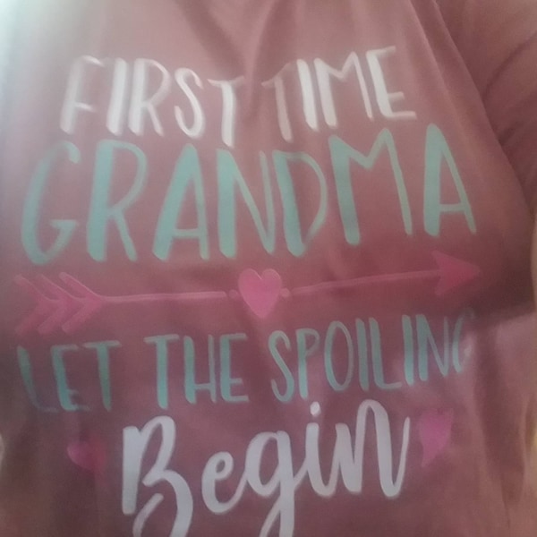 First Time Grandma Let the Spoiling Begin, Cute Grandma Shirt, Gift for ...