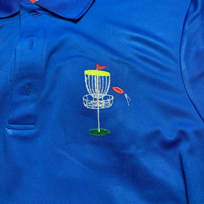 Frisbee Disc Golf Machine Embroidery Design, Disc Golf Basket ...