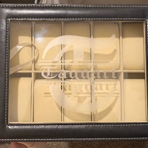 Personalized Watch Case, Mens Watch Box, Customizable Watch Box Custom ...