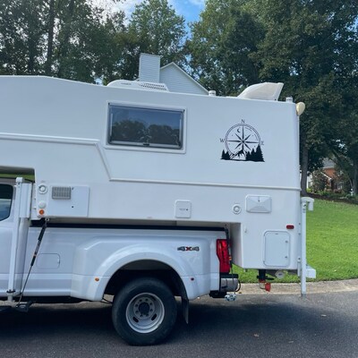 RV Moon Stars Trees Scene Vinyl Decal Forest Camper Campfire - Etsy