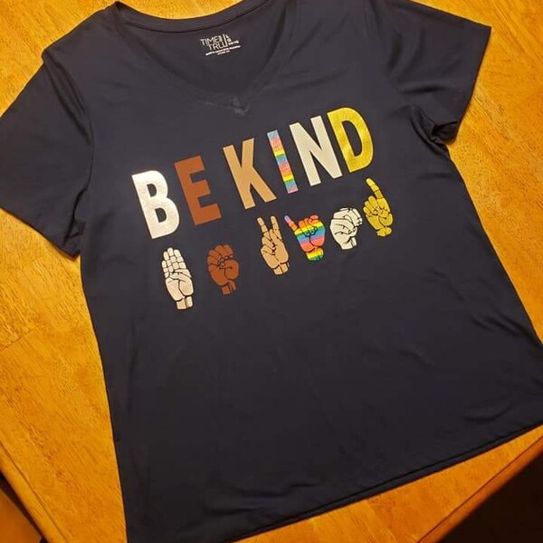 In A World Where You Can Be Anything Be Kind Sign Language Asl Brown ...