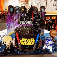 Galaxy Cake Topper, Dark Side Cake Topper, May the Forties Be With You ...