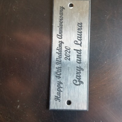 1 X 3 to 12 Inch Stainless Steel OUTDOOR Grade, Personalized Engraved ...