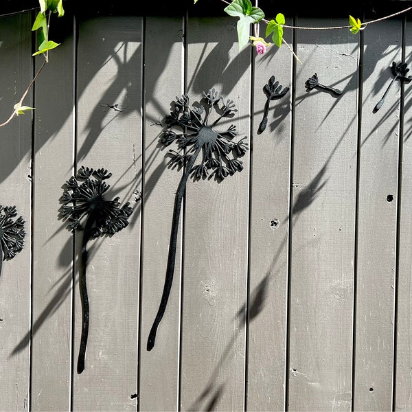 Dandelion Flower Metal Wall Decor, Dandelion Wall Art, Unique Home ...
