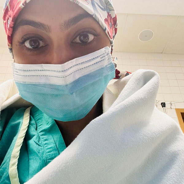 Scrub Cap With Toggle Strap Tie Stethoscope And Sphygmomanometer