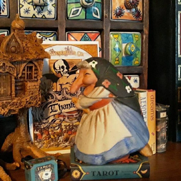 Baba Yaga Hut Statue, Hand Painted Resin Sculpture | Russian Folklore ...