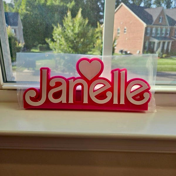 Personalized Doll Name Sign, Custom Name Plate, Girl Room Decor, Kids ...