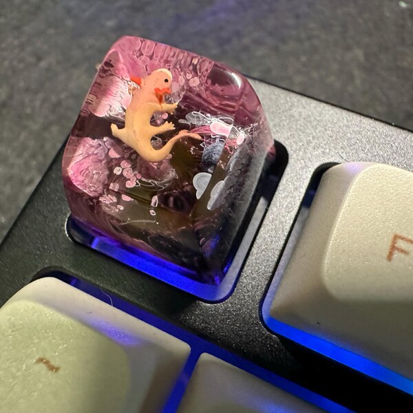 Purple Axolotl Artisan Keycap, Custom Keycap, Artisan Keycap, Cherry Mx ...