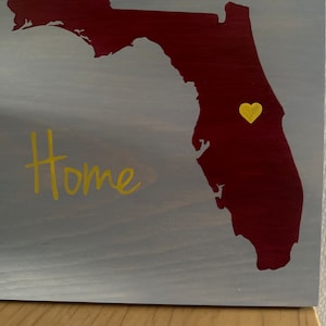 Florida Home Sign Florida Map Florida Gift Custom Wood Sign Florida ...