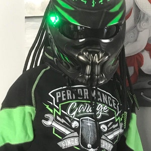 The Best Custom Predator Helmet Black Gold Fang for Motorcycle Approved ...