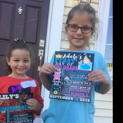 Princess First Day of School Sign Printable, Girl Back to School ...