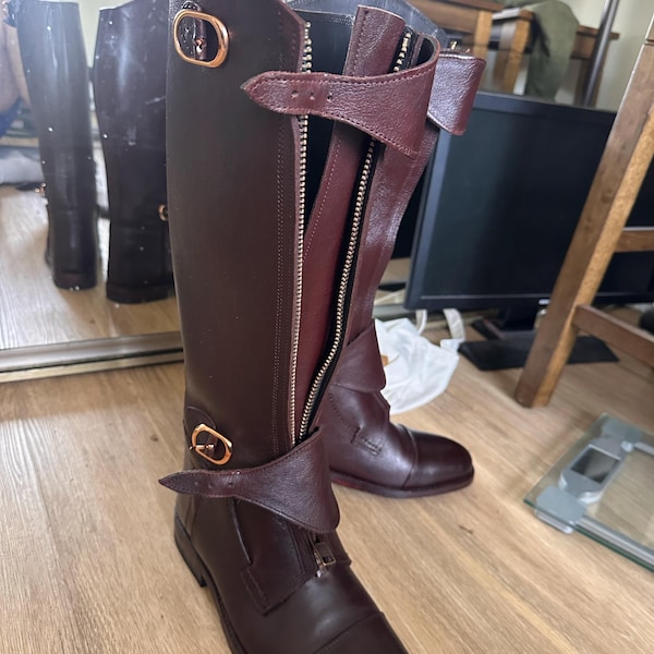 Handmade Leather Boots Smoke Jumper Rigger Commando Boots Work Boots ...