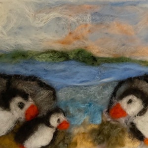 Needle Felting Kit Lochside Sunset. With Hand Dyed and Natural Fleece ...