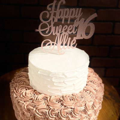 16th Birthday Cake Topper Sweet 16 Cake Topper 16th Birthday - Etsy