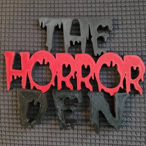 The Horror Den Wall Sign Door Sign Shelf Art Movie Room - Etsy