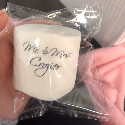 Custom Printed Marshmallows 100 Branded Monogram or a Company - Etsy