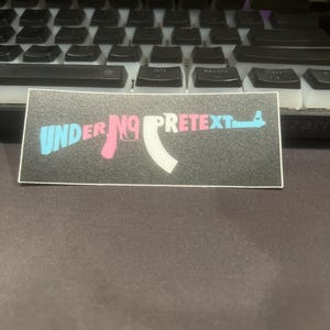 Under No Pretext Trans Flag Sticker - Etsy