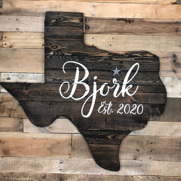 Texas Wall Art, Wooden Texas, Pallet Sign Wall Art, Established ...