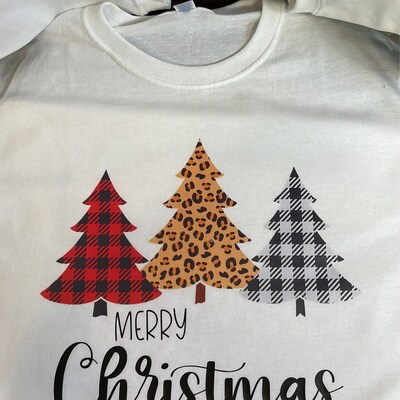 Buffalo Plaid Cheetah Tree Svg,christmas Tree Svg,merry Christmas Svg ...