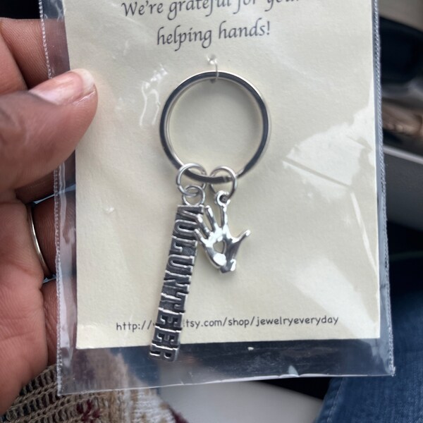 Volunteer Appreciation Gift Keychain, Hand Charm, Volunteer Gift ...