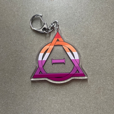 Therian Theta Delta Symbol Pride/lgbtq Double-sided Keychain - Etsy