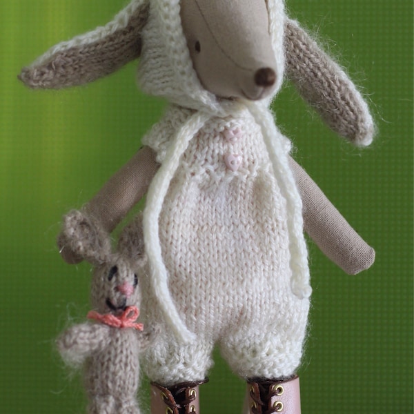 Maileg Mouse KNITTING PATTERN Sheep Cardigan for Big Sister on Easter ...