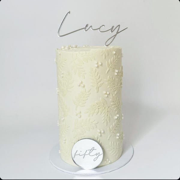 Happy Birthday Acrylic Cake Topper, Fancy Cake Topper, Milestone ...