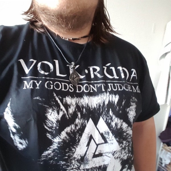 Forged Iron Wunjo Wynn Rune Viking Amulet Runic Nordic Pendant Talisman ...