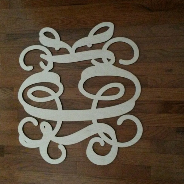 Wooden Monogram - 3 Letter Monogram - Wood Monogram Initials - Wood ...