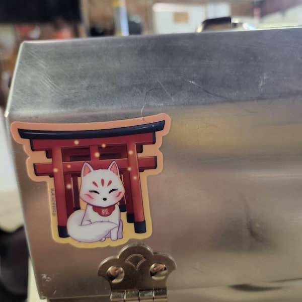 Fushimi Inari Shrine Fox Vinyl Sticker, Kawaii Kitsune, Cute Gifts ...