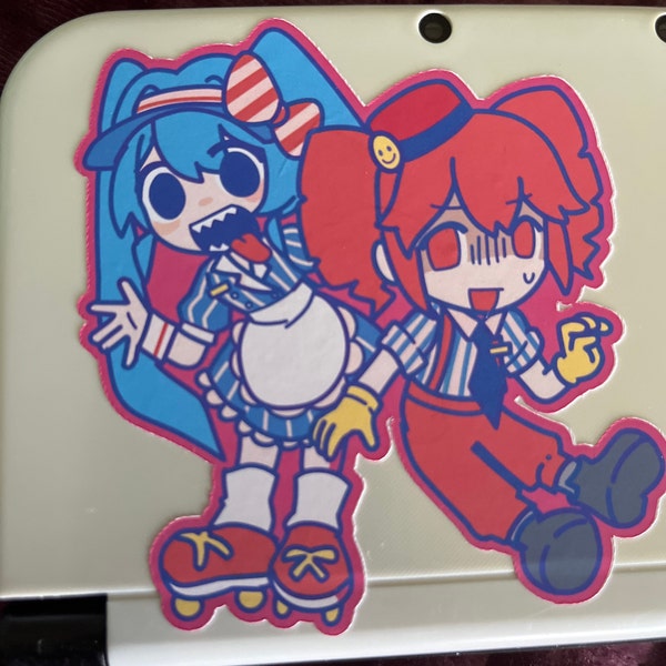 Mesmerizer Inspired Kasane Teto & Hatsune Miku 3" Sticker - Etsy